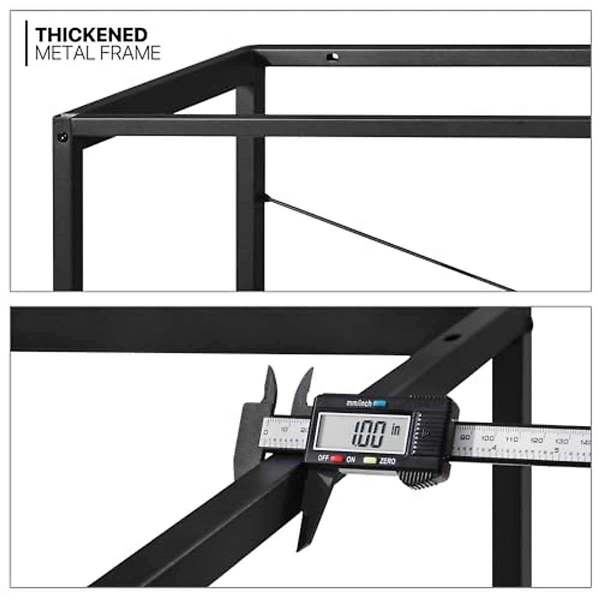 MoNiBloom Computer Desk 55", Simple Style Home Gaming Desk with Storage Bag, Office Writing Workstation- Black