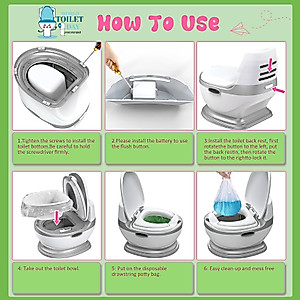 Realistic Training Toilet Potty for Toddler Boys Girls - Splash Guard - Flush Button (Pink)