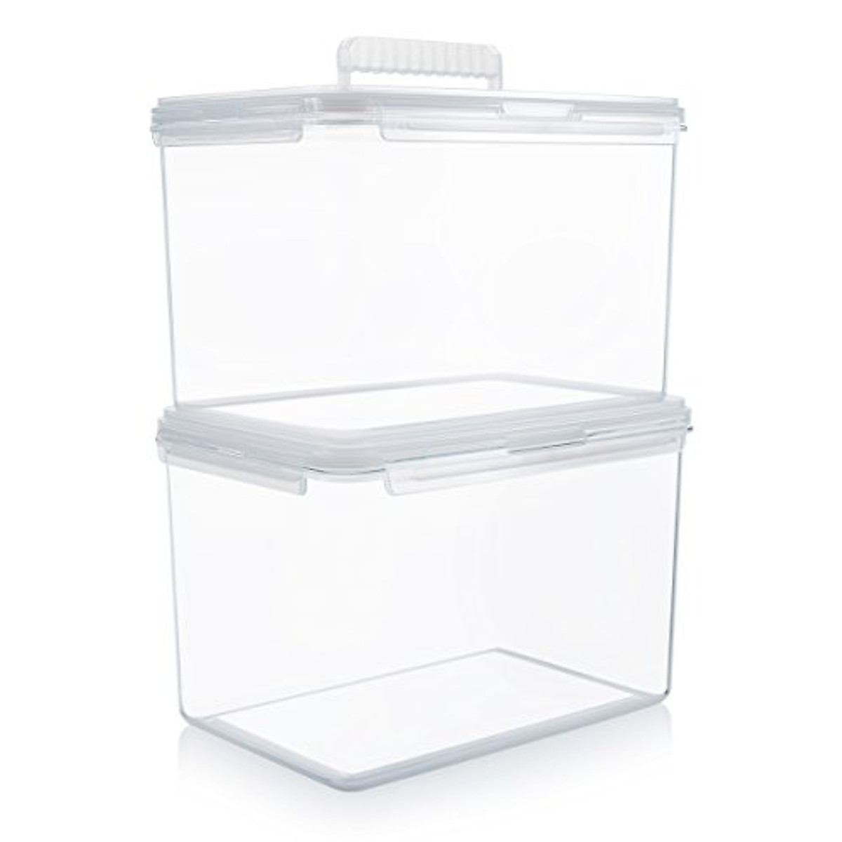 Komax Hikips Flour and Sugar Storage Containers | [Set-of-2] Large Rice, Sugar and Flour Canisters 22-Cups (179-oz) | Airtight Food Storage Containers | Microwave & Dishwasher Safe | BPA-Free Tritan…