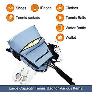 Sucipi Tennis Bag Professional Tennis Backpack for Men and Women Racket Bags with Ventilated Shoe Compartment, Holds 2 Tennis Rackets, Pickleball Paddles