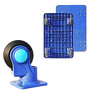 Flatbed Hand Cart Plastic Platform Truck with Mute Wheels and Foldable Metal Handle for Transport Baggage Books Moving Push Hand Trolley High Load Heavy Duty Flatbed Cart (Size : 350-mute)