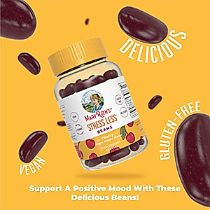 MaryRuth's Stress Relief Vita-Beans for Adults | Made with Magnesium Citrate & L-Theanine | Natural Calm, Relaxation, Stress and Mood Support Supplement for ages 14+ | Vegan | Non-GMO | 60 Count