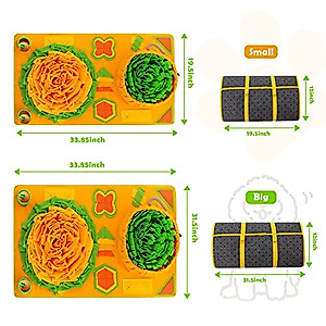 Snuffle Mat for Dogs 31.5''x19.7'', Dogs Feeding Mat Sniff Digging Treat Mat Slow Feeder for Training and Stress Relief, Mentally Stimulating Toy for Dogs Boredom Toys Mats Interactive Dog Toys