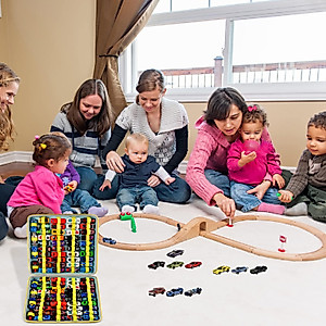 PAIYULE 88 Car Toy Storage Organizer Case for Matchbox Cars, Car Display Carrying Container Holder for Mini Collection, Random Assortment Party and More Gift Pack-Box Only