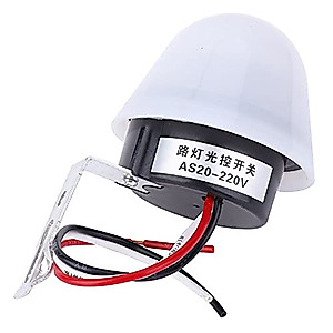 Street Light Photoswitch, Automatic On Off Photocell 2pcs 10A 220V Control LED Light Energy,Saving Lamp with Delay Function for Street Light, Highway, Garden (220V)