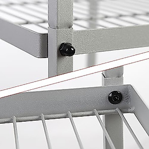 6-Wire Shelving Metal Storage Rack Shelves, Standing Storage Shelf Units for Laundry Bathroom Kitchen Pantry Closet(Silver,16.9L x 12.8W x 62H)