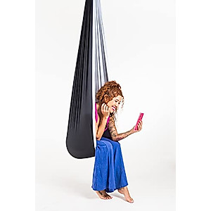 R&B Premium Sensory Swing for Adults & Kids w/ Special Needs - ADHD Autism Aspergers Integration & Processing Disorder - Calming Effect Therapy Hammock Chair - Indoor & Outdoor - Hardware Included