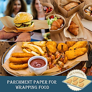 Hiware 200 Pieces Parchment Paper Baking Sheets 9x13 Inches, Precut Non-Stick Parchment Paper for Baking, Cooking, Grilling, Frying and Steaming - Unbleached, Fit for Quarter Sheet Pans