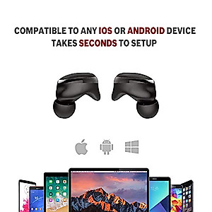 Jungle Beat | True Wireless Earbuds with Memory Foam Tips Included | Heavy Bass Sweat Proof Bluetooth Dual Earpieces with Microphones & Charging Case 18 HR Playtime | 3D Stereo Sound (Gold)