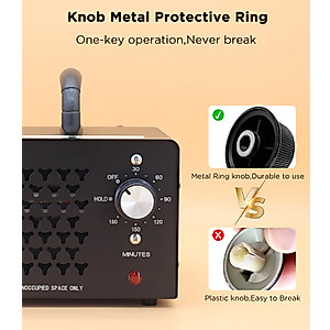 ONAMOR Ozone Generator Odor Eliminator 36000mg/h, High Capacity Ozone Machine Odor Removal Up to 6000 Sq.Ft, Ionizer Ozonator for Smoke, Car, Basement And Pet Room, Black