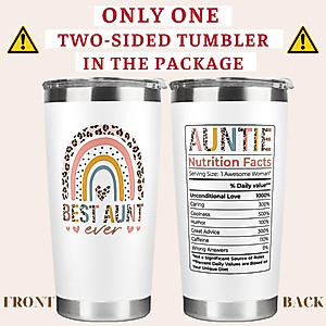 Aunt Gifts - Aunt Gifts from Niece, Nephew - Gifts for Aunt, Auntie Gifts - Aunt Birthday Gift, Mothers Day Gifts for Aunt, Aunt Valentine Gifts - Gifts for New Aunt, To Be Aunt - 20 Oz Tumbler