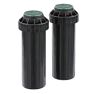 Orbit 55461 Voyager 4-Inch Adjustable Pop-Up Gear Drive Sprinkler Head, Black, 2 Pack