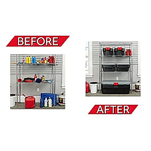 Rubbermaid ActionPacker️ 48 Gal with 8 Gal Containers Nested, Lockable Storage Bins, Industrial, Rugged Storage Container Bundle with Lids