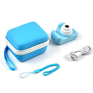 GWCASE Camera Case Compatible with Seckton for Goopow for Desuccus for Rindol for VATENIC for Rikum for GKTZ Kid Toy Video Camera. Kids Digital Cameras Carrying Holder Container (Box Only)-Light Blue