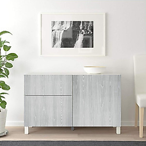 Melwod Gray Wood Contact Paper 17.71 x 118 Inch Wood Grain Texture Peel and Stick Wallpaper Adhesive Paper Light Grey Wall Covering Desk Shelf Drawer Liner Cabinets Wardrobe