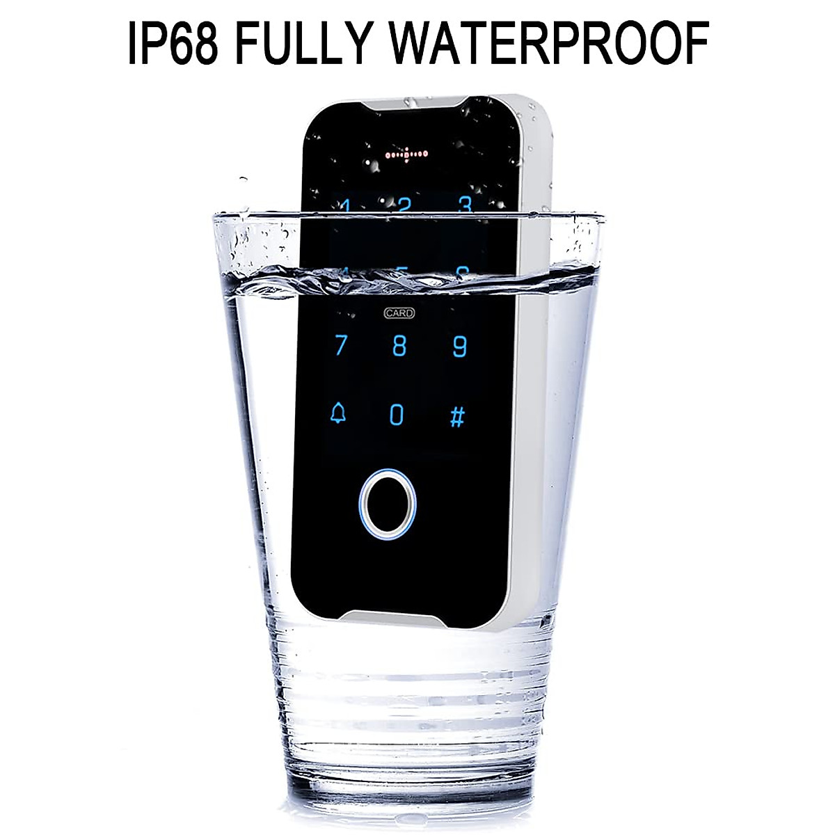 JASAG Fully Waterproof Fingerprints Access Control System Kit, Metal Shell RFID Keypad NFC Unlocking, with Upgraded 180KG (380lbs) Magnetic Lock and Professional Power Supply, for Door Lock Security