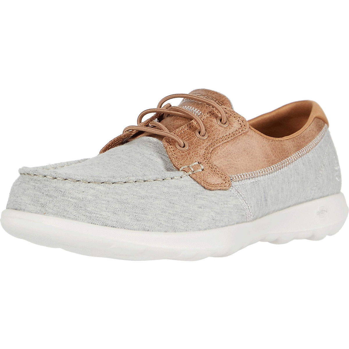 Skechers Women's GO Walk LITE-136071 Boat Shoe, Gray, 5 Medium US
