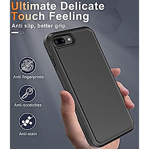 Dewfoam for iPhone 8 Plus/iPhone 7 Plus Case, Protective Shockproof Phone Cover Case para for iPhone 8plus / iPhone 7 Plus Black