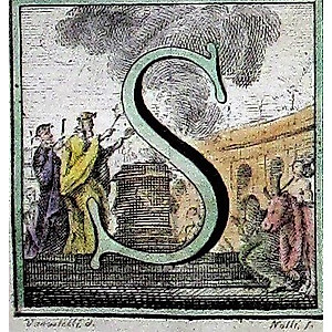 Antique Copperplate Engravings: Tavola XXIII with Tailpiece on Reverse