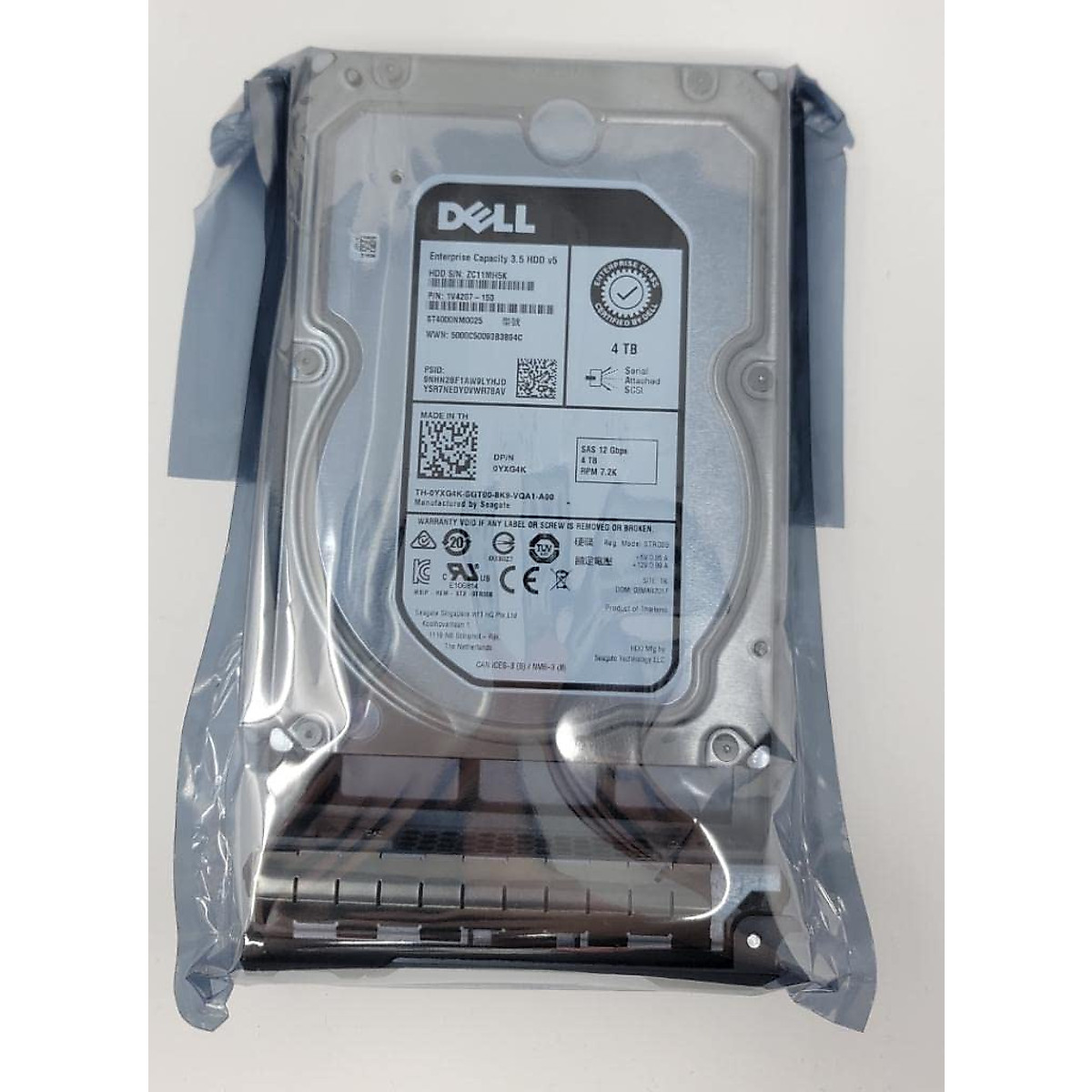 4TB 7.2K SAS 3.5" 12Gb/s Hard Drive GEN13 Tray Compatible with PowerEdge R230 R330 R430 R530 R730 R730XD T330 T430 T630