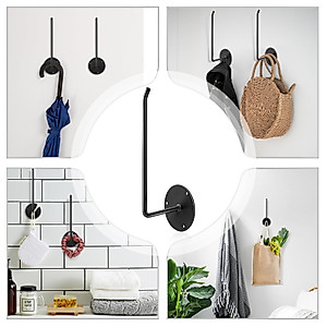 Letohoumia Hat Rack for Wall 2 Pack, Stainless Steel Adhesive Hat Hanger Hooks Holder for Baseball Caps, Multi-Purpose Strong Hook Organizer Can Hold More Than 10 Hats for Door/Closet