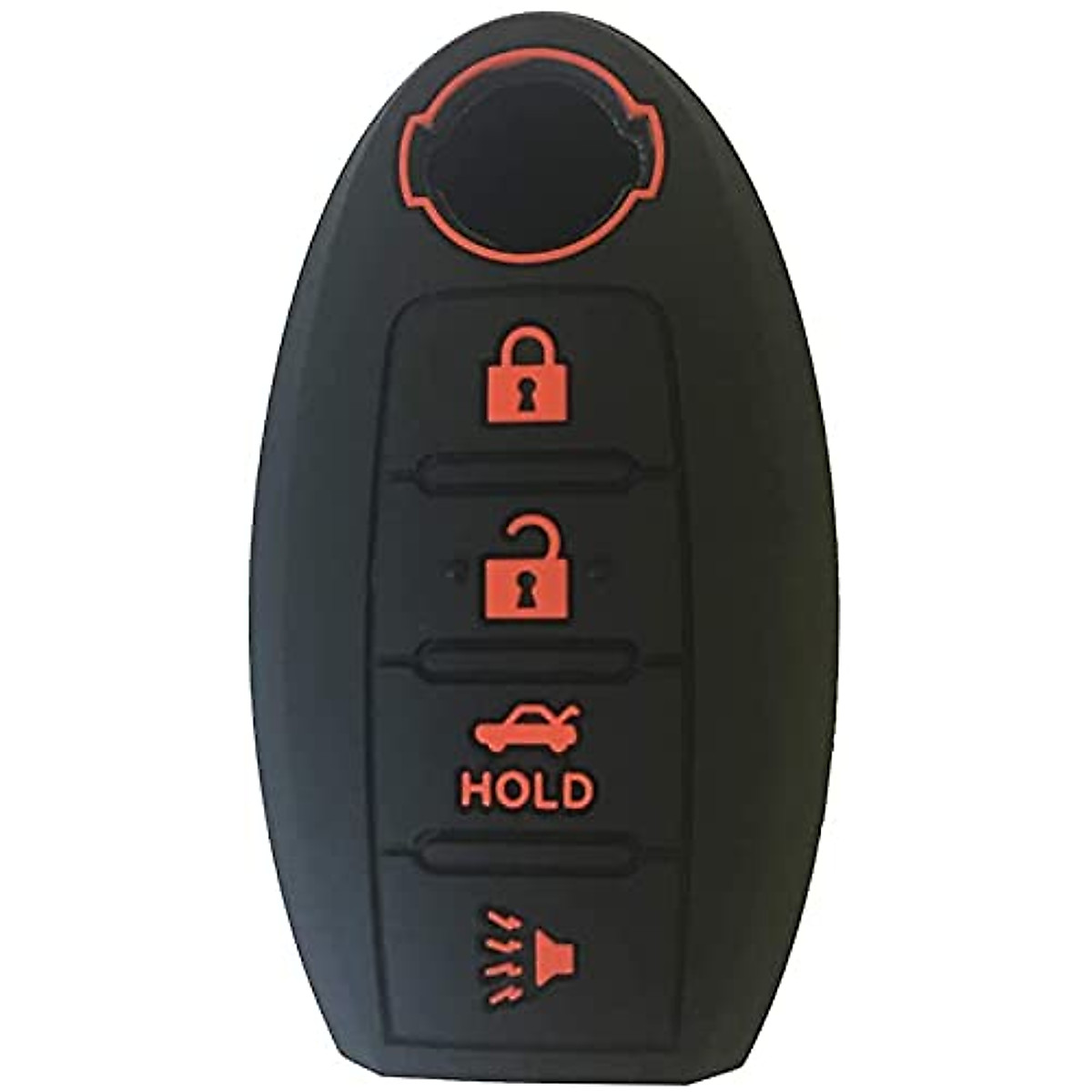 2 Pack Sillicone Key Fob Cover Remote Case Protector Bag Shell for Nissan Teana Murano Maxima Pathfinder Rogue Versa 350Z 370Z Sentra Altima CWTWB1U840 285E3-3SG0D (Black+Black)