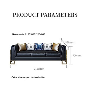 FZZDP Living Room Sofa 3 Seat Lounge Sofa Suitable for Home Or Office Leather Recliner Armchair Furniture