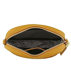 FashionPuzzle Chevron Quilted Crossbody Camera Bag with Chain Strap and Tassel (Mustard) One Size