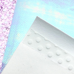 David Angie Glitter Transparent Printed Assorted Faux Leather Sheet 6 Pcs 8" x 13" (20 cm x 34 cm) Purple Theme Synthetic Leather Fabric for DIY Projects Sewing Craft (Assorted Leather)