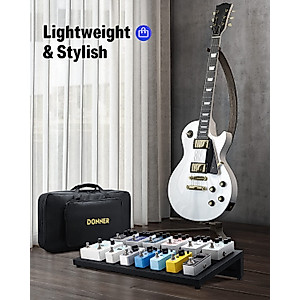 Donner Guitar Pedal Board Case DB-3 Aluminium Pedalboard 20'' x 11.4'' x 4'’ with Bag