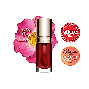 Clarins Lip Comfort Oil | Soothes, Comforts, Hydrates and Protects Lips | Sheer, High Shine Finish | Visibly Plumps | 93% Natural Ingredients | Organic Sweetbriar Rose Oil, Rich in Omega-6 and Omega-3