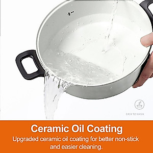 Joydeem 2 in 1 Electric Hot Pot, 3.5L Shabu Shabu Pot with Two Removable Pot, UL Listed, Ceramic Non-stick Coating, 1400W, JD-HG3706W