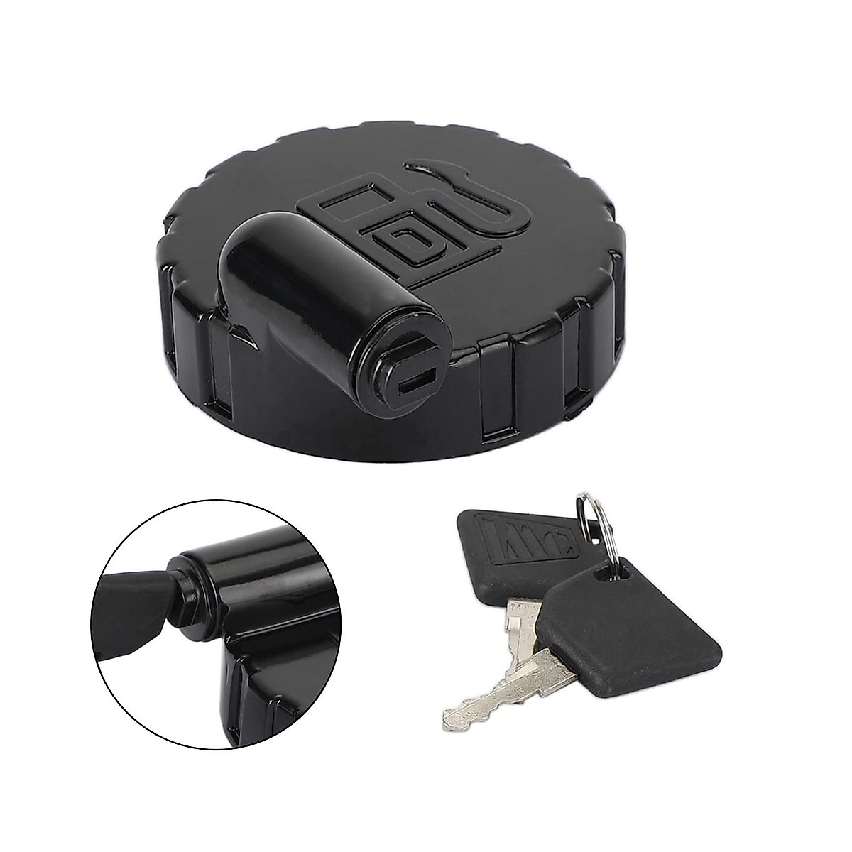 Frezon Fuel Tank Cap with Keys Diesel Cover Fit for JCB Loader Backhoe Models 1CX, 2CX, 2CXL, 3C, 3CX, 3CX Sitemaster, 3CX-4WD Turbo, 3DX, 4C, 4CX, 4DX, and MINI CX # 123/05892, 331/33064, 331/45908