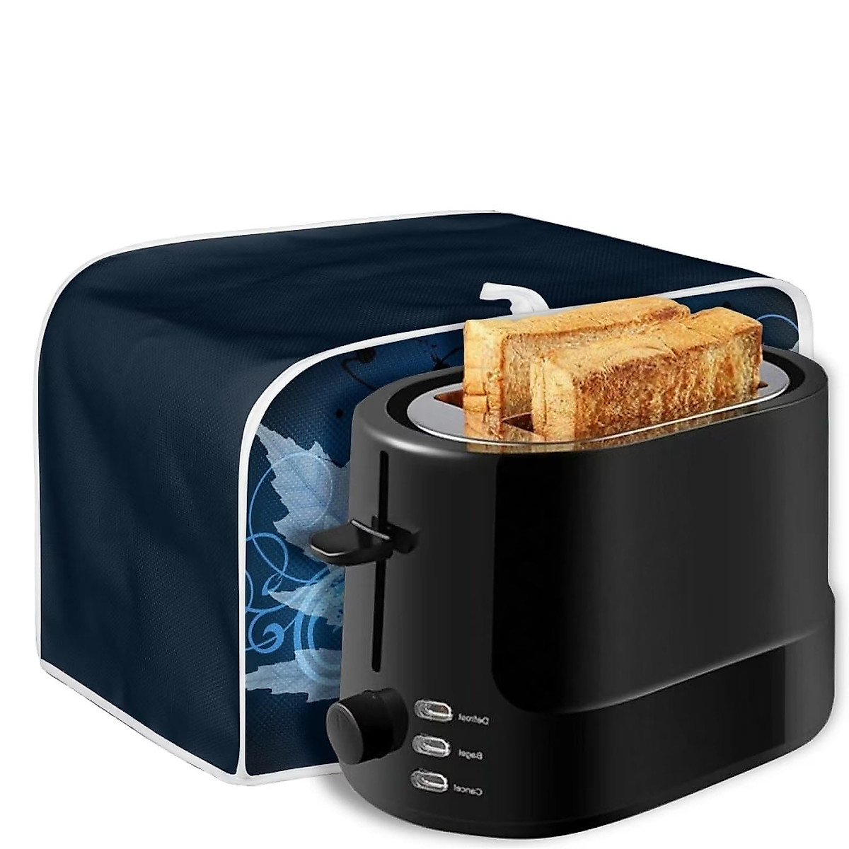 Uasibuni Blue Butterfly 4 Slice Toaster Cover with Top Handle,Kitchen Bakeware Protector,Universal Kitchen Toaster Cover Washable