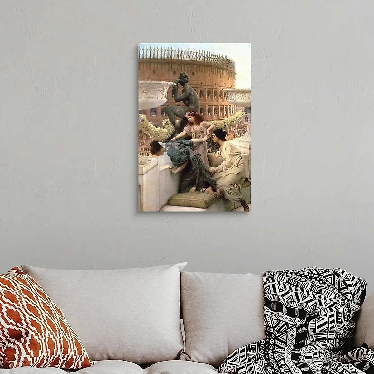 SYSMYXGS Easy Paint by Numbers Kits for Adults Kids Beginner DIY Acrylic Painting with Paints Brushes on Oil Canvas,Decoration Gift — The Colosseum, Lawrence Alma Tadema, 50x40cm,Unframed, Colorful