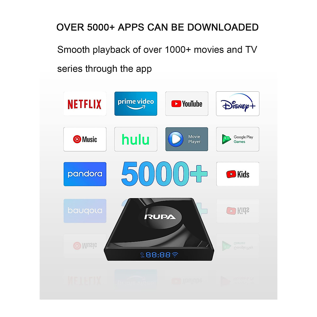 Android TV Box 13.0 4GB RAM 32GB ROM 8K TV Box RK3528 Chip Support WiFi6 BT5.0 USB3.0 Ethernet LAN 3D HDR10 HD Video Streaming Box