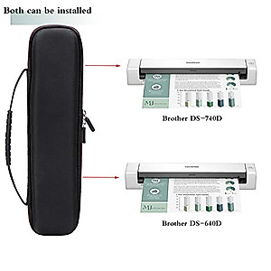 Mchoi Portable EVA Travel Case for Brother DS-740D/DS-640/Doxie Go SE Wi-Fi Scanner,Case Only