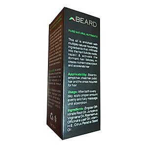 AICHUN BEAUTY Beard Grow Oil | Facial Hair Supplement |Thicker Beard Care|Mens Hair Growth Vitamins 30ml/1.01oz