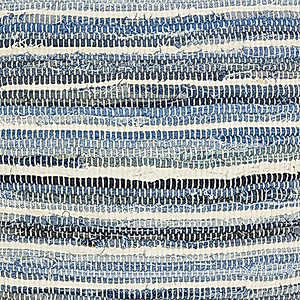 Mina Victory Life Styles Woven Denim Denim 14" x 30" Throw Pillow