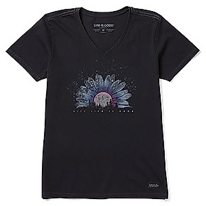 Life is good Womens Crusher, Jet Black, Small