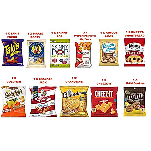 Ultimate Snacks Care Package Comes in Beautiful Gift Box- (40 count) Bulk Variety Sampler, Chips, Cookies, Bars, Candies, Nuts,, Great For Christmas, Office Meetings , Friends & Family, Military, College Students, New Year