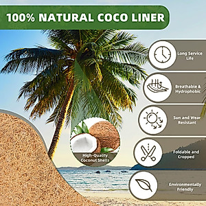 30 inch 3 Pack Trough Coco Liners, Natural Coconut Coir Fiber for Wall Basket Planters, Window Box Liners, Garden Planter Baskets, Fence Flower Baskets