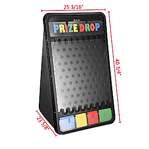 WinSpin 41"x25" Prize Drop Board Foldable Stand Disk Drop Board Game with 12 Playing Pucks for Carnival Tradeshow Party Live Stream
