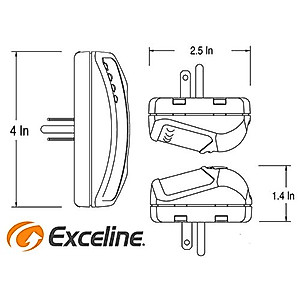 3-Outlet Electronic Surge Protector for Tv's, Audio Equipment, Video Games, Computers, Printers