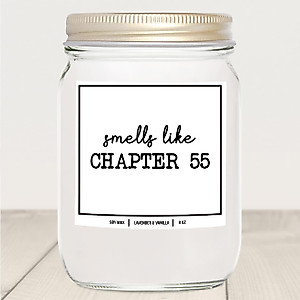 YouNique Designs Smells Like Chapter 55 Candle - Bookish Candles, Book Lovers Gifts, Book Themed Gifts for Book Lovers Women, Book Club Gifts Ideas, Reading Themed Gifts (Lavender & Vanilla)