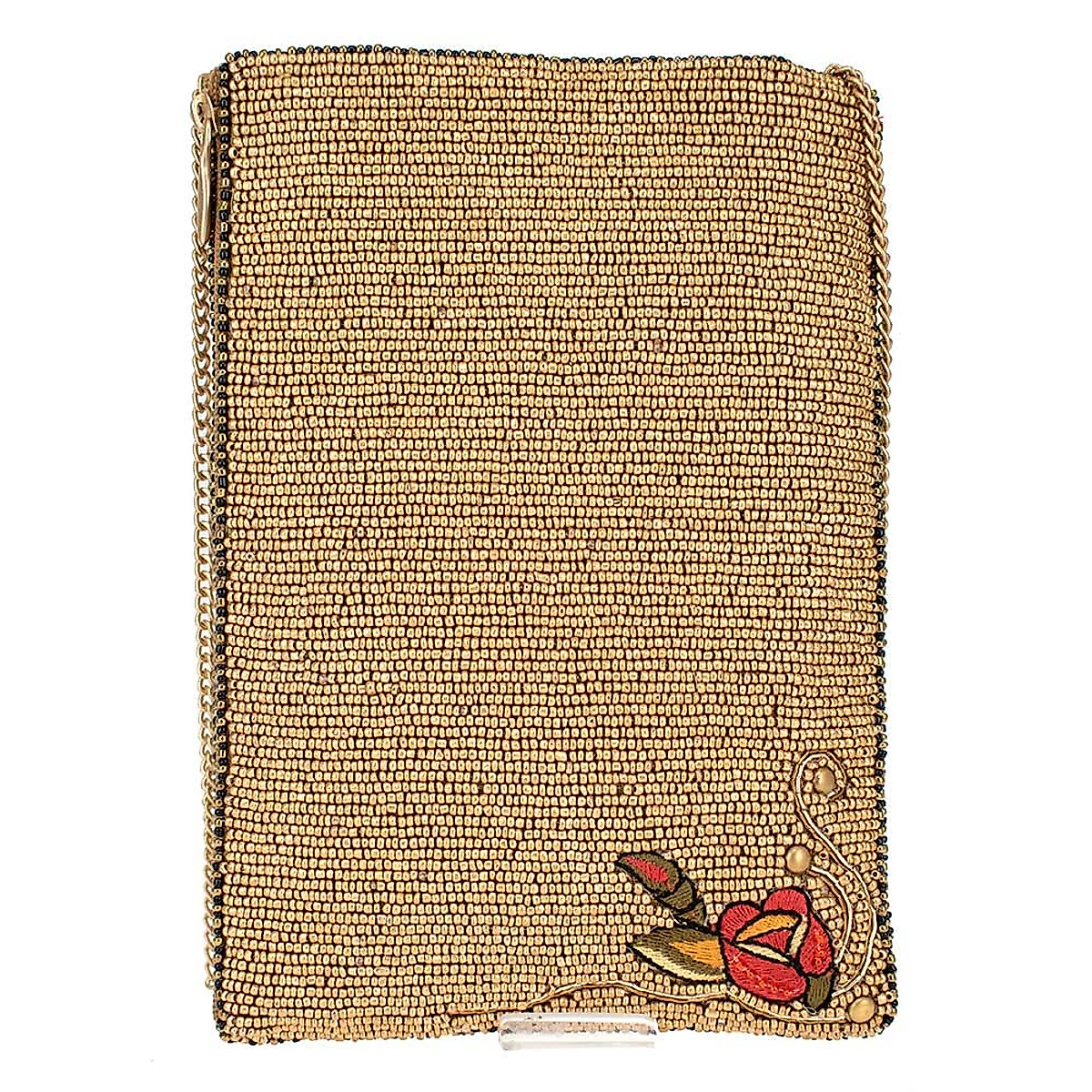 Mary Frances I Love Peace Beaded Mini Crossbody Clutch Handbag, Multi