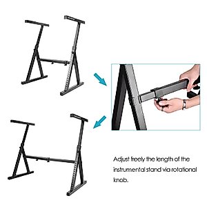 Neewer Z-Style Keyboard Stand - Heavy Duty Steel Construction with Solid Locking System, Support Stand for Piano Keyboard Instrument