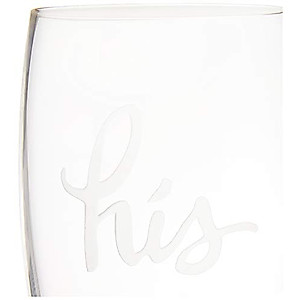 Kate Spade Two of A Kind 2Pc His and Hers Beer Mugs, 2 Piece Set, Clear