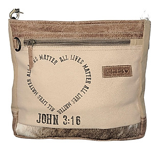 "All Lives Matter" John 3:16 Stylish Shoulder Bag - Canvas & Leather