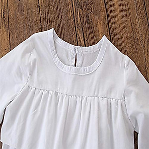 Toddler Outfits Cute Ruffle Long Sleeve Top and Plaid Pants Mitiy 2Pcs Baby Girl Clothes Set